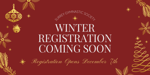 WINTER REGISTRATION COMING SOON – Surrey Gymnastic Society